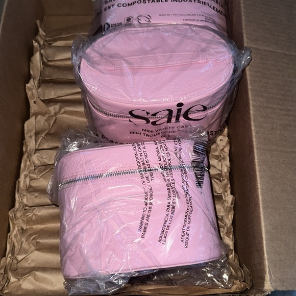 Saie | Bags | Saie Pink Mini Vanity Case | Poshmark